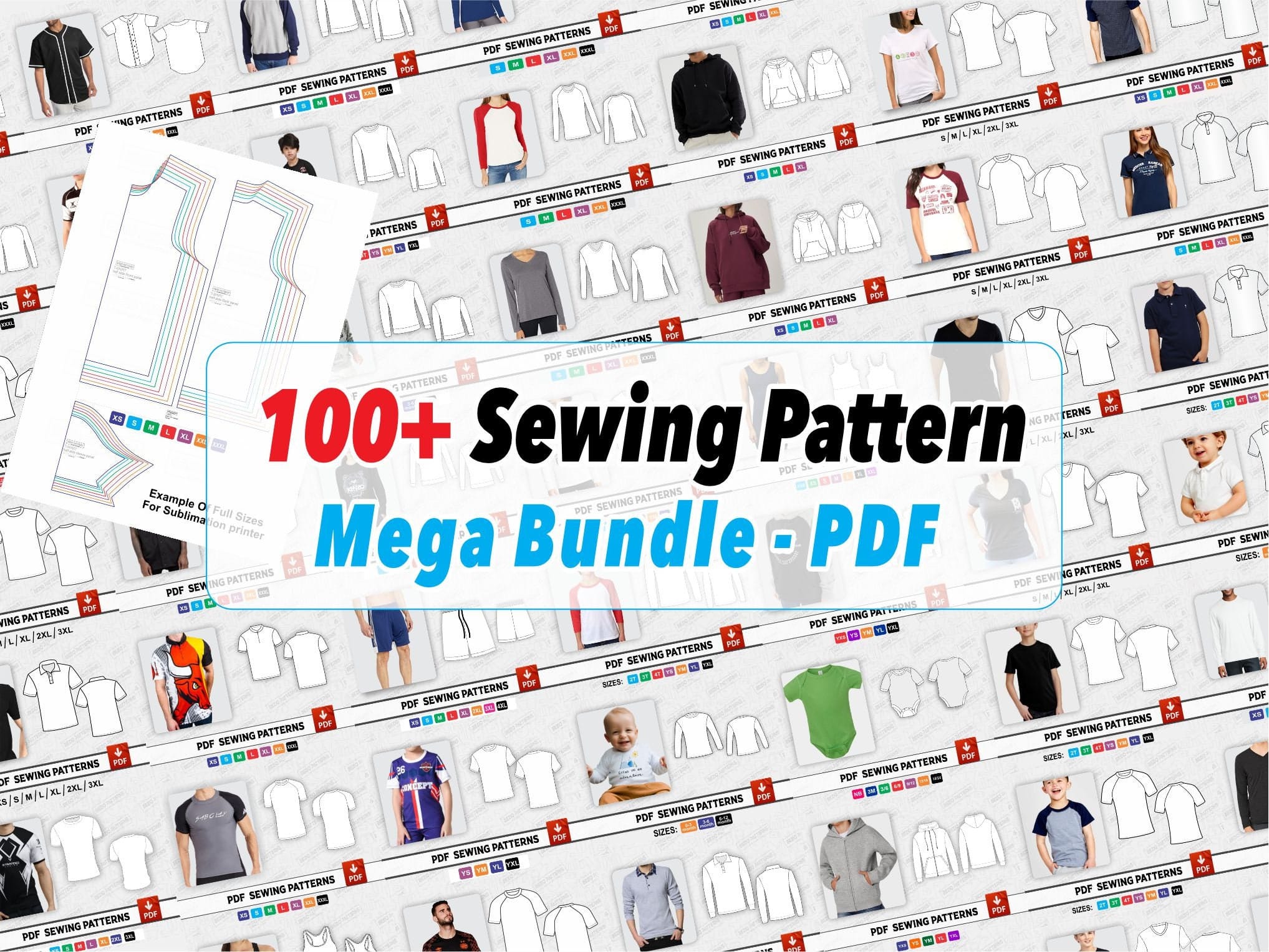 100+ Sewing Patterns Bundle | PLR Creative